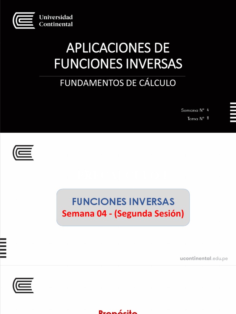 12 Sem 4_Sesión 12 _ Aplicaciones de Función Inversa | PDF