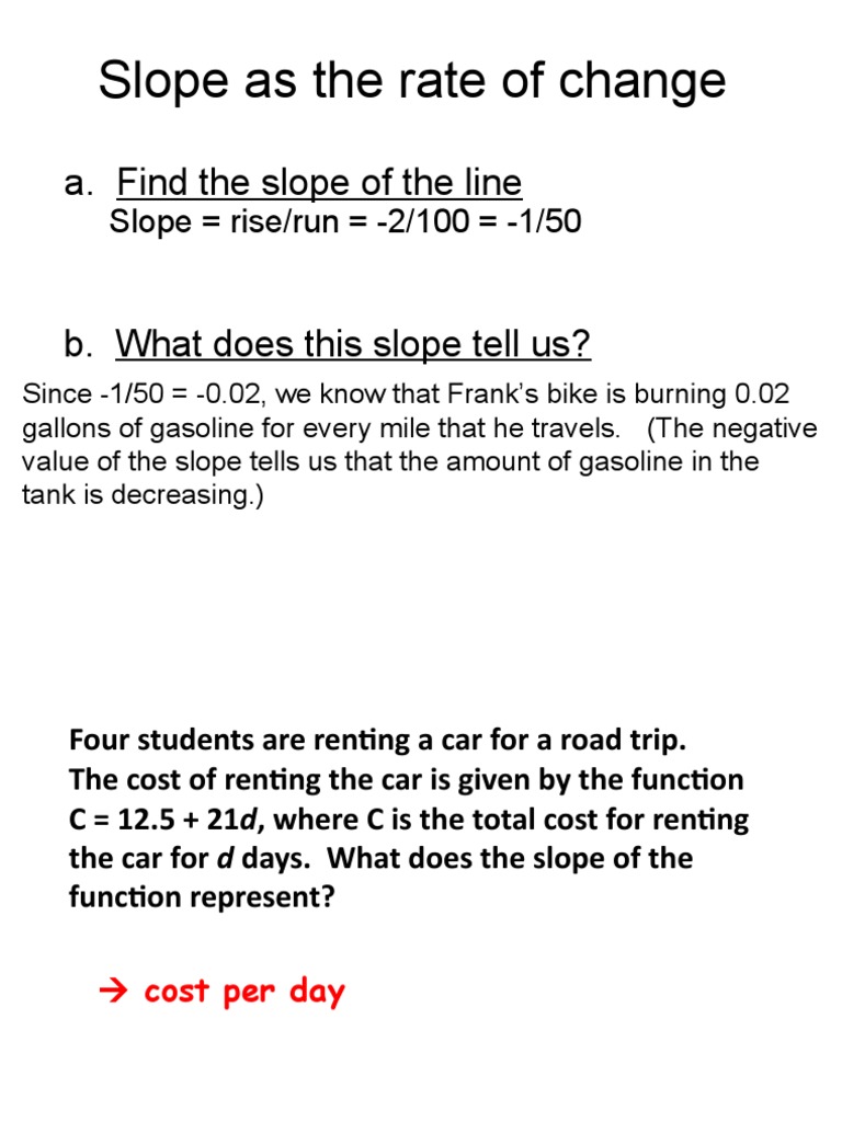 Understanding Slope in Real-Life Scenarios | PDF | Slope | Equations