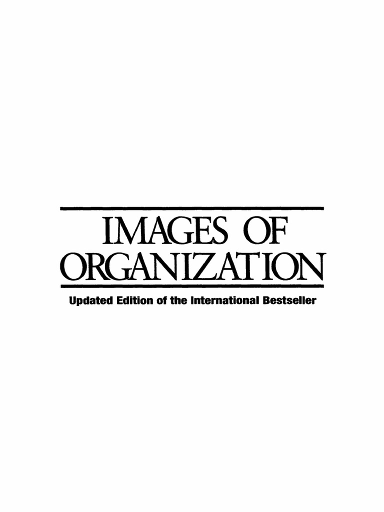 Images of Organization (Gareth Morgan) | PDF