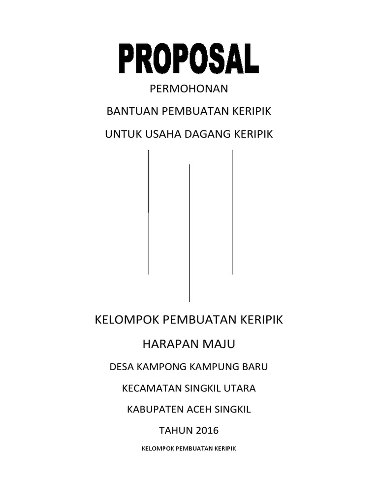 Proposal Keripik | PDF