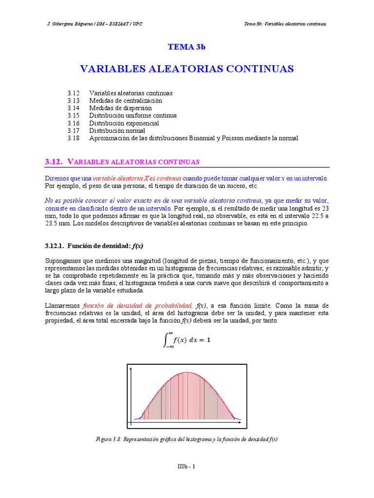 EST Diss 2223 T Teoria Tema-3b Variables Aleatorias Continuas | PDF | Distribución normal ...