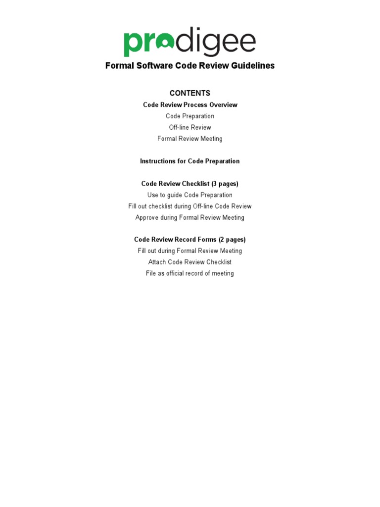 Codereview Document Guidelines Pdf Computer Program Programming 9877