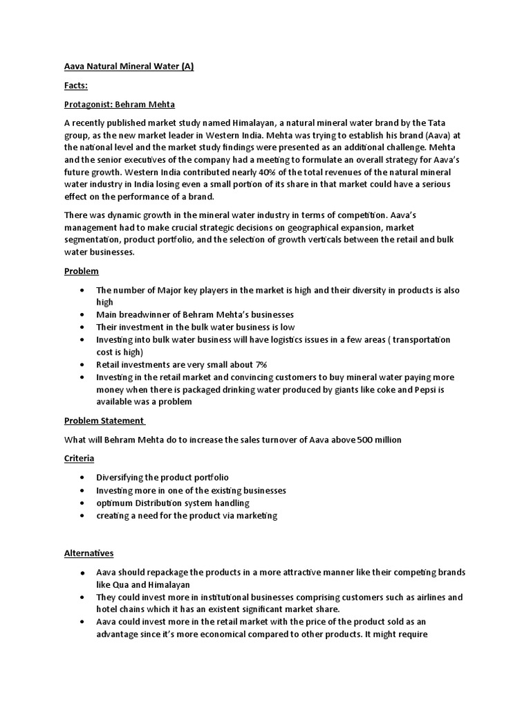 Aava's Strategy to Boost Sales | PDF | Retail | Brand