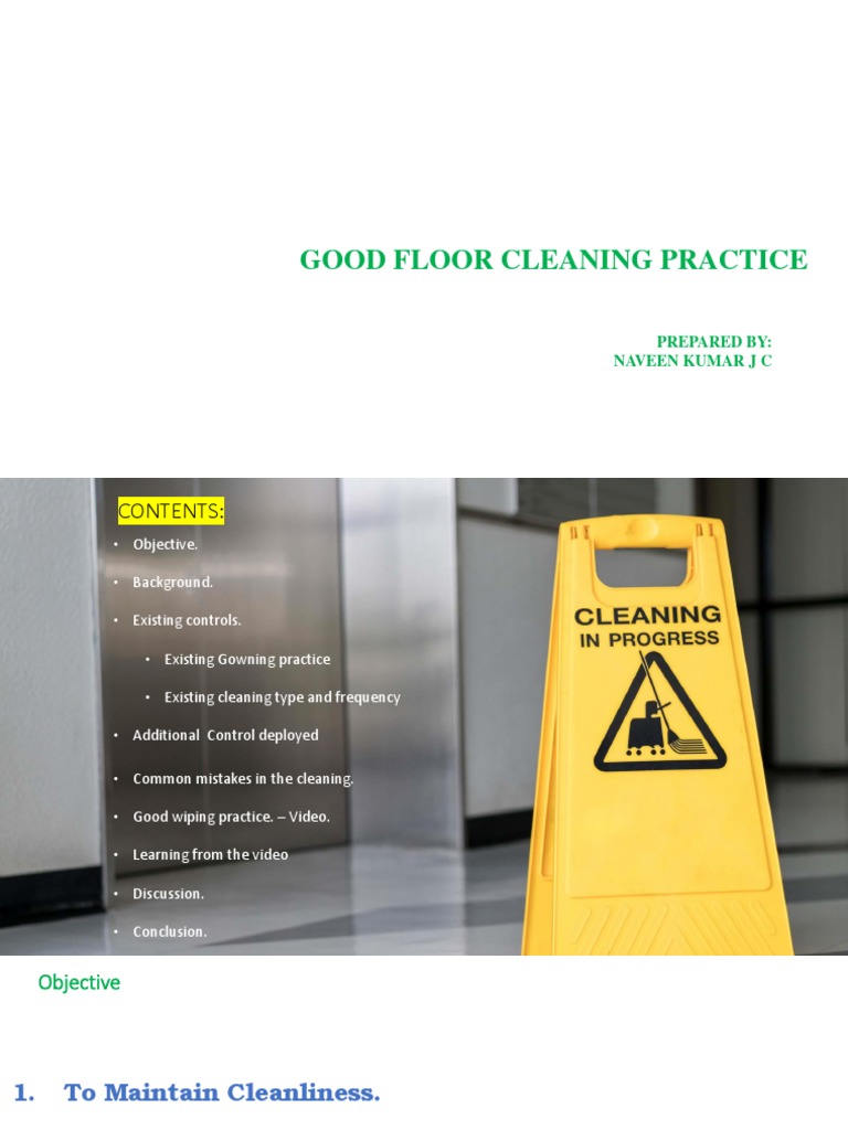 Good Floor Cleaning Practice - Prime 1 | PDF