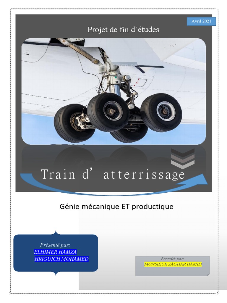 PFE Rapport Final 2 | PDF | Train d'atterrissage | Ingénierie mécanique