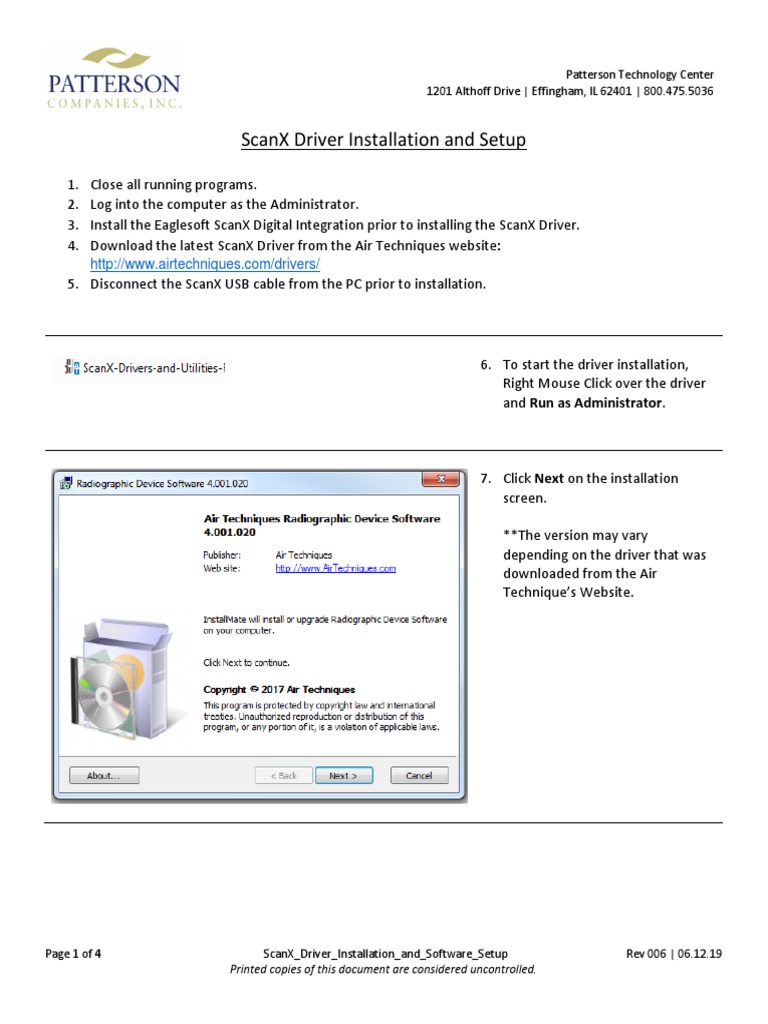 ScanX Driver Installation and Software Setup | PDF | Device Driver | Computer File
