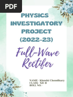 Physics Project File Class12 Half Wave Rectifier | PDF | Rectifier | Diode