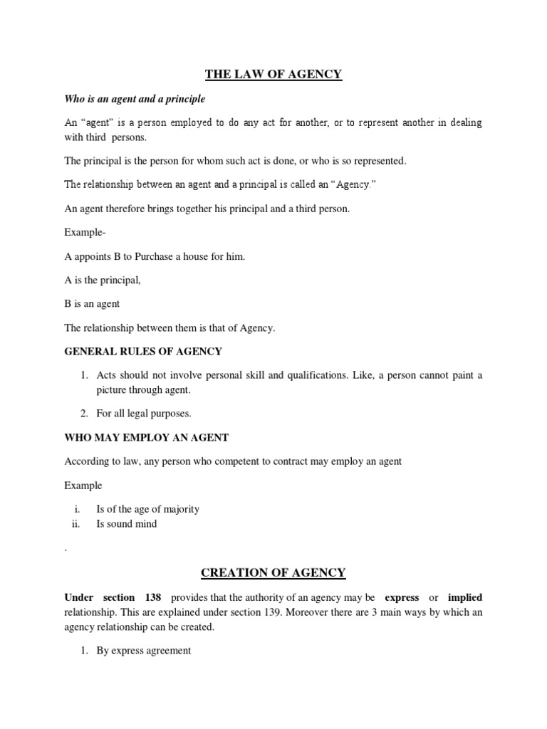 Law of Agency | PDF | Law Of Agency | Estoppel