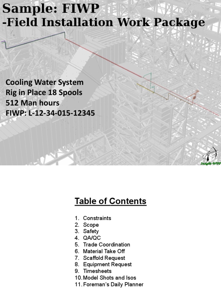 Field Installation Work Package Overview | PDF | Pipe (Fluid Conveyance ...