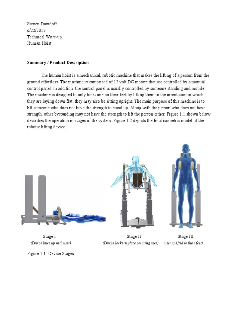 Human Hoist Technical Write Up 1 | PDF | Machines | Elevator