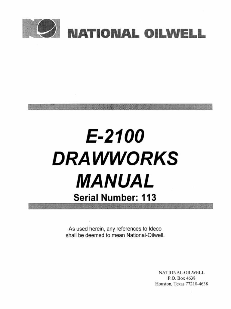 Ideco E-2100 Parts List-Ocr | PDF | Clutch | Valve