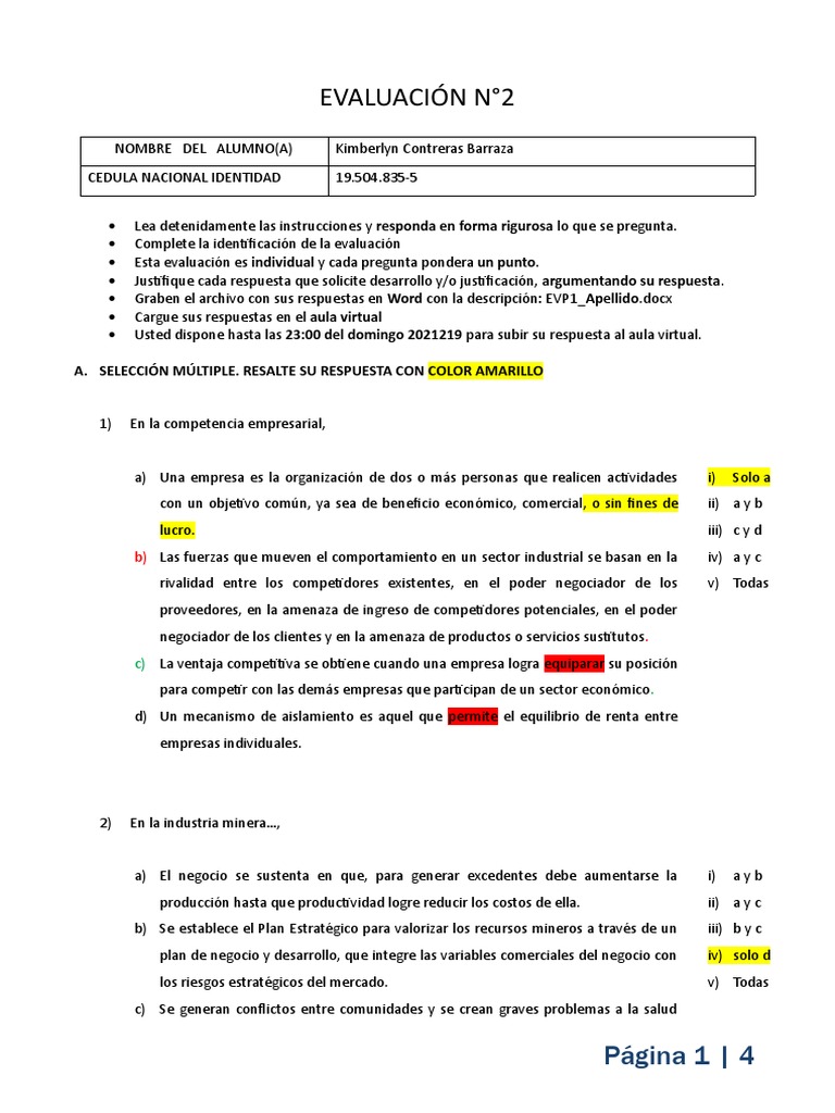 EVP2 Kim | PDF | Minería | Business