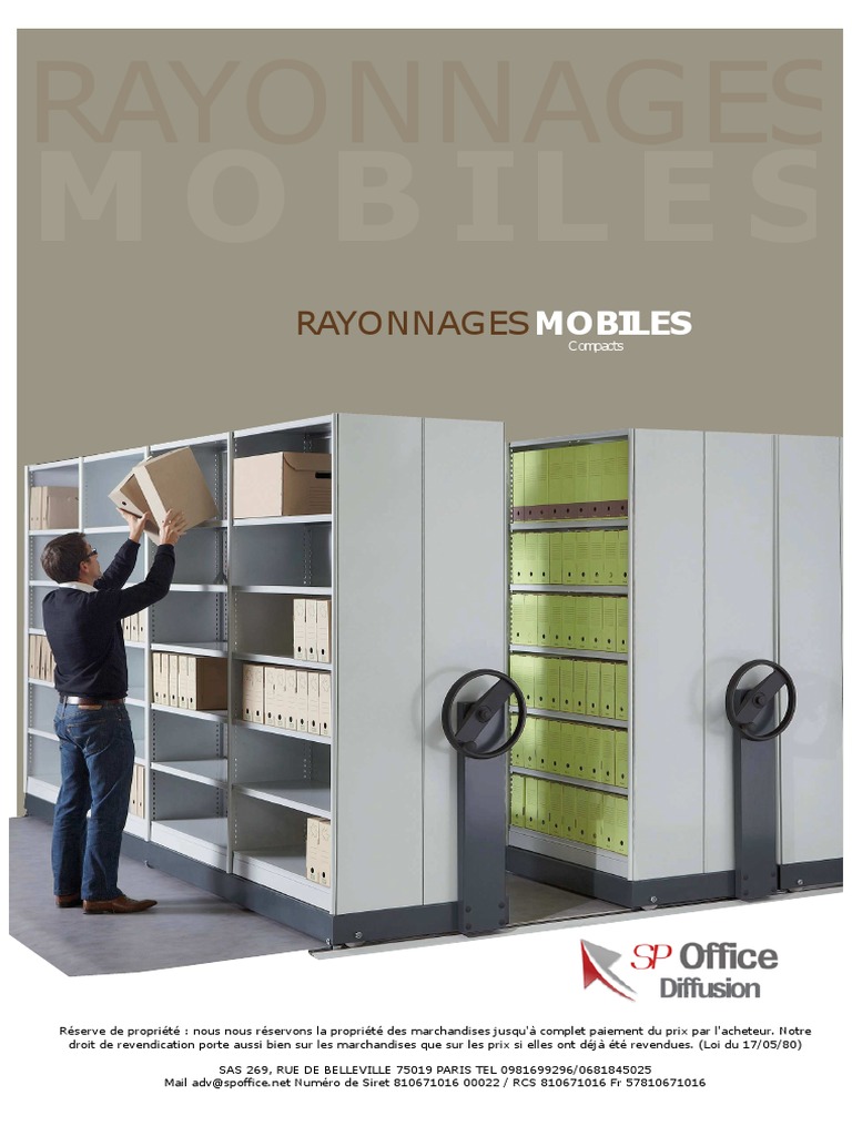 Fiche Techniques Rayonnage Mobile | PDF | Génie du bâtiment | Secteurs de l'économie