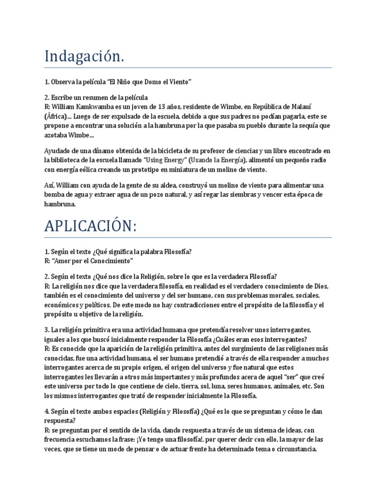 El Niño Que Domó El Viento | PDF | Mente