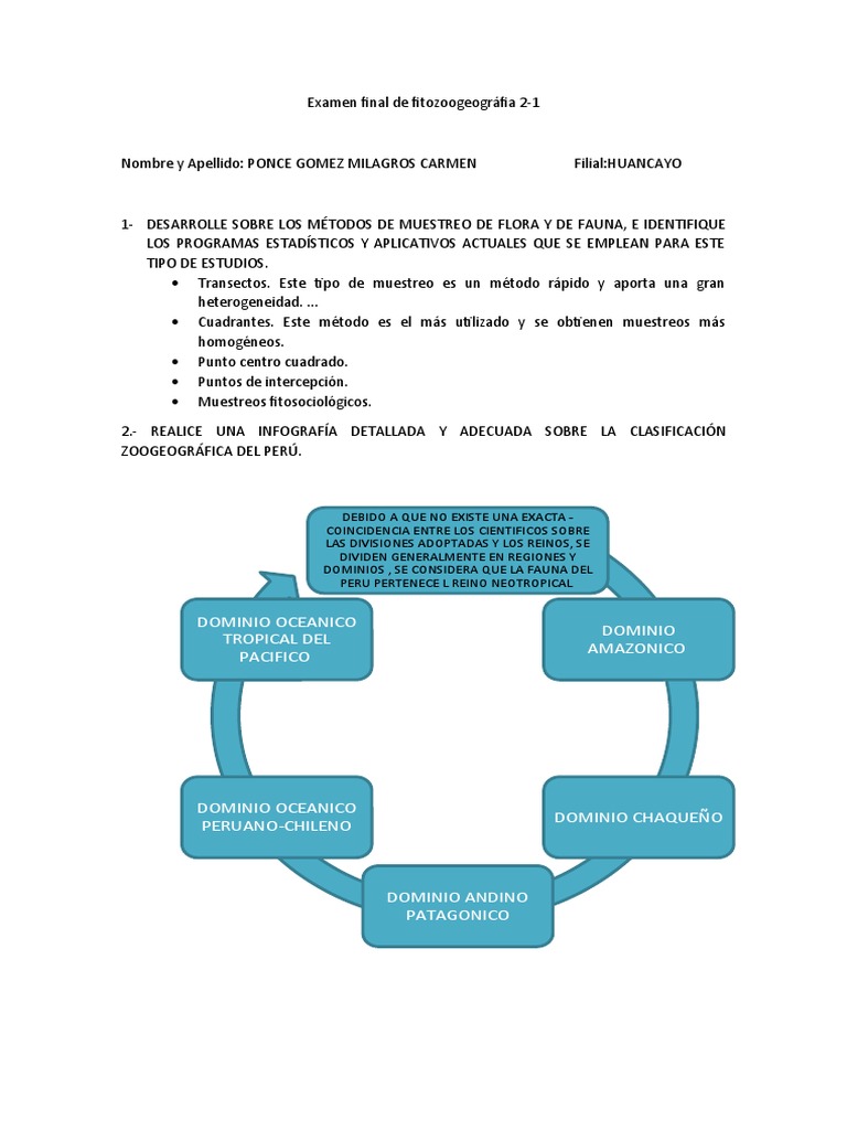 Examen Final Fito 2-1 | PDF | Cita | Perú