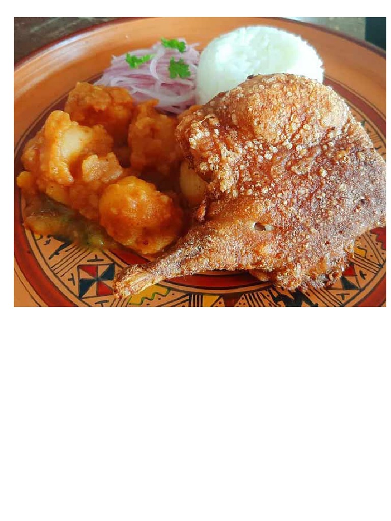 Receta Cuy Frito Con Papa y Arroz | PDF | Nutrición | Dieta y nutrición