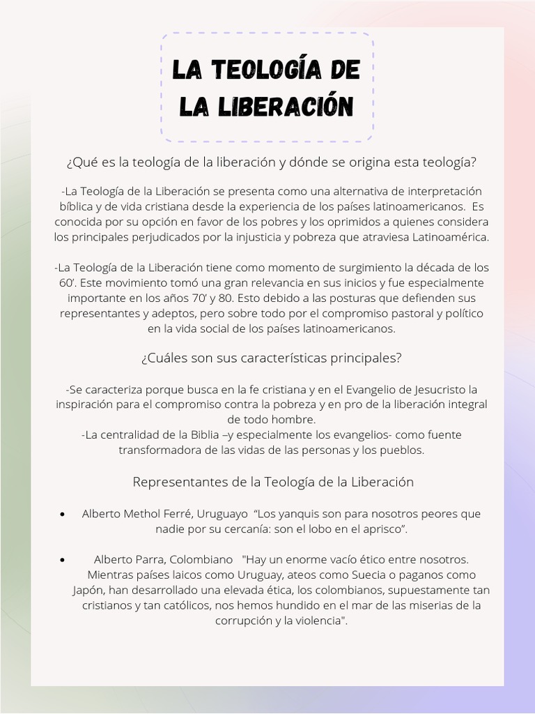 Teología de la Liberación en Latinoamérica | PDF | Religión y ...