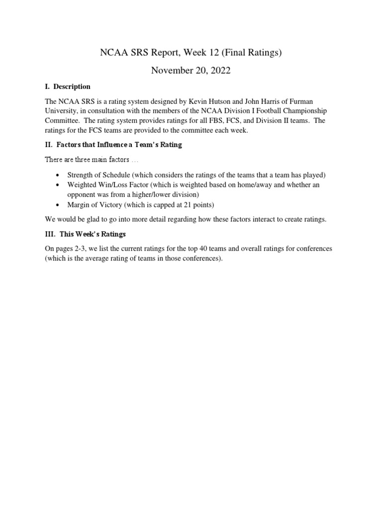 2022-23 SRS Final | PDF | Ncaa Division I | Sports