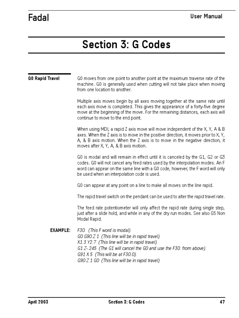 Sect 3 G Codes | Download Free PDF | Numerical Control | Percentage