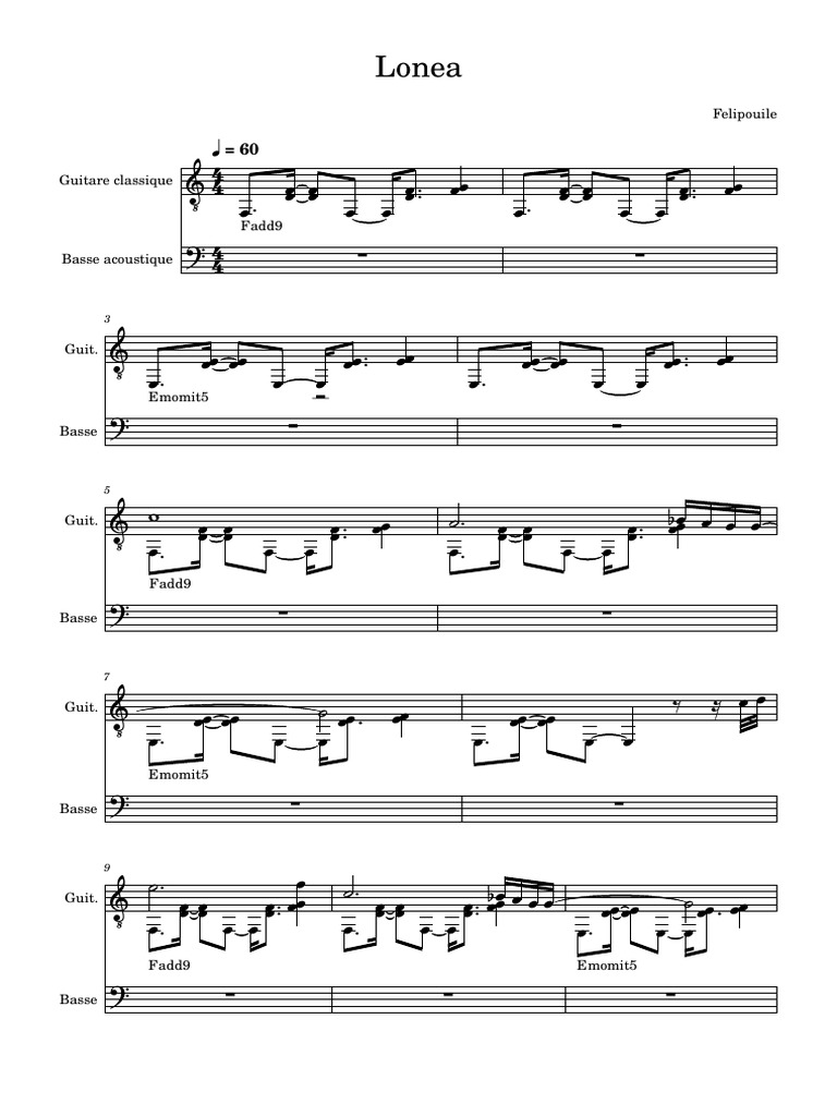 Lone | Descargar gratis PDF | Musicologie | Notes musicales