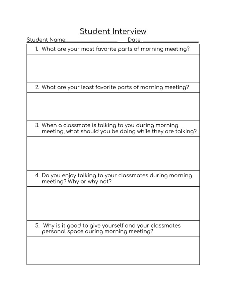 Student Interview | PDF