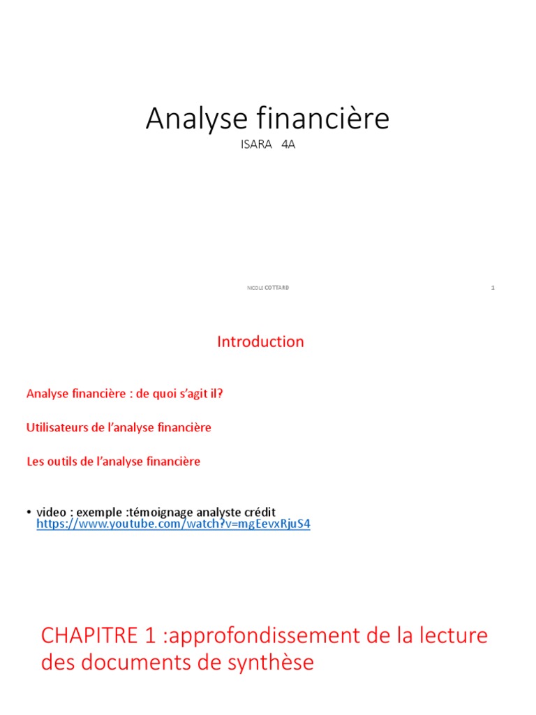 Analyse Financiere 2022 2023 Chap 1 | Descargar gratis PDF | Revenu brut | Fonds de roulement
