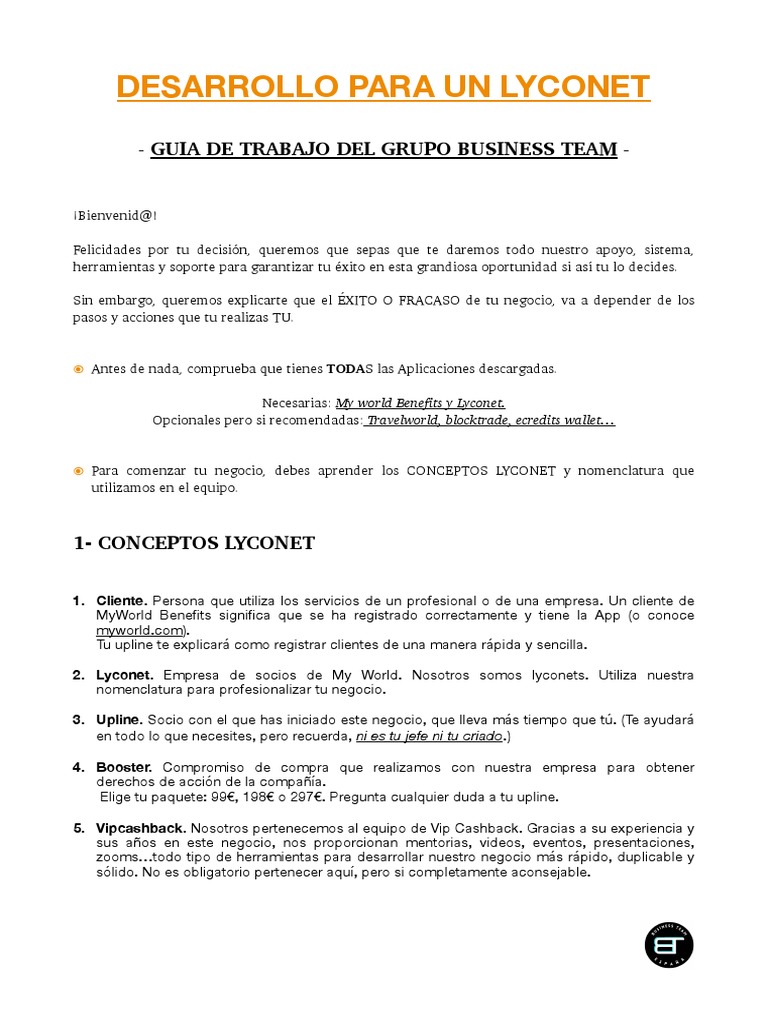 Guia Inicio Lyconet | PDF