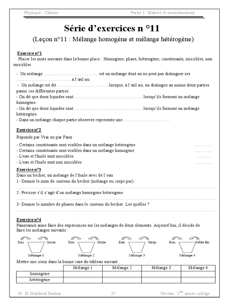 Les Melanges Exercices Non Corriges 1 | PDF | Art