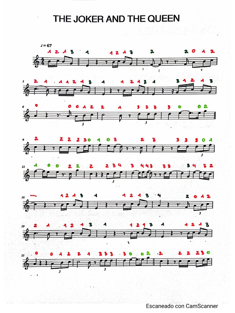 The Joker and The Queen Violin Music Sheet | PDF