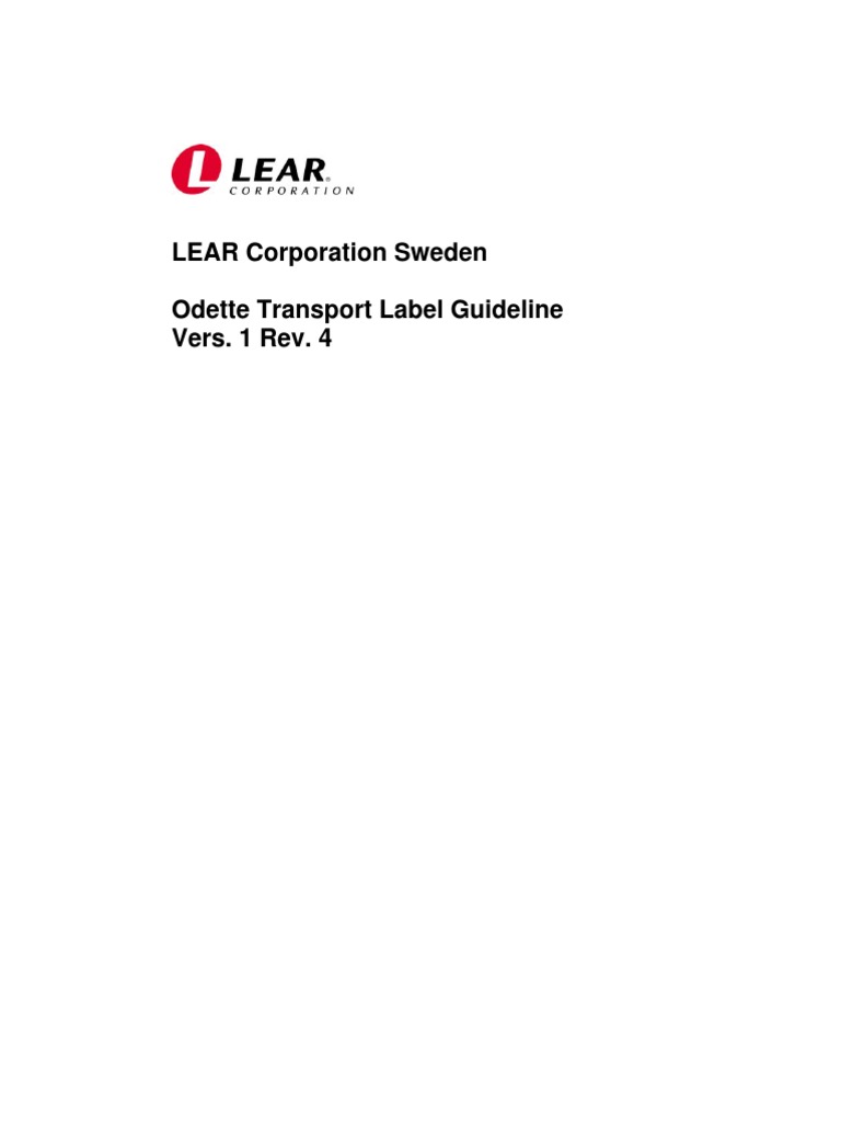 Odette Transport Label Guideline | PDF | Electronic Data Interchange ...
