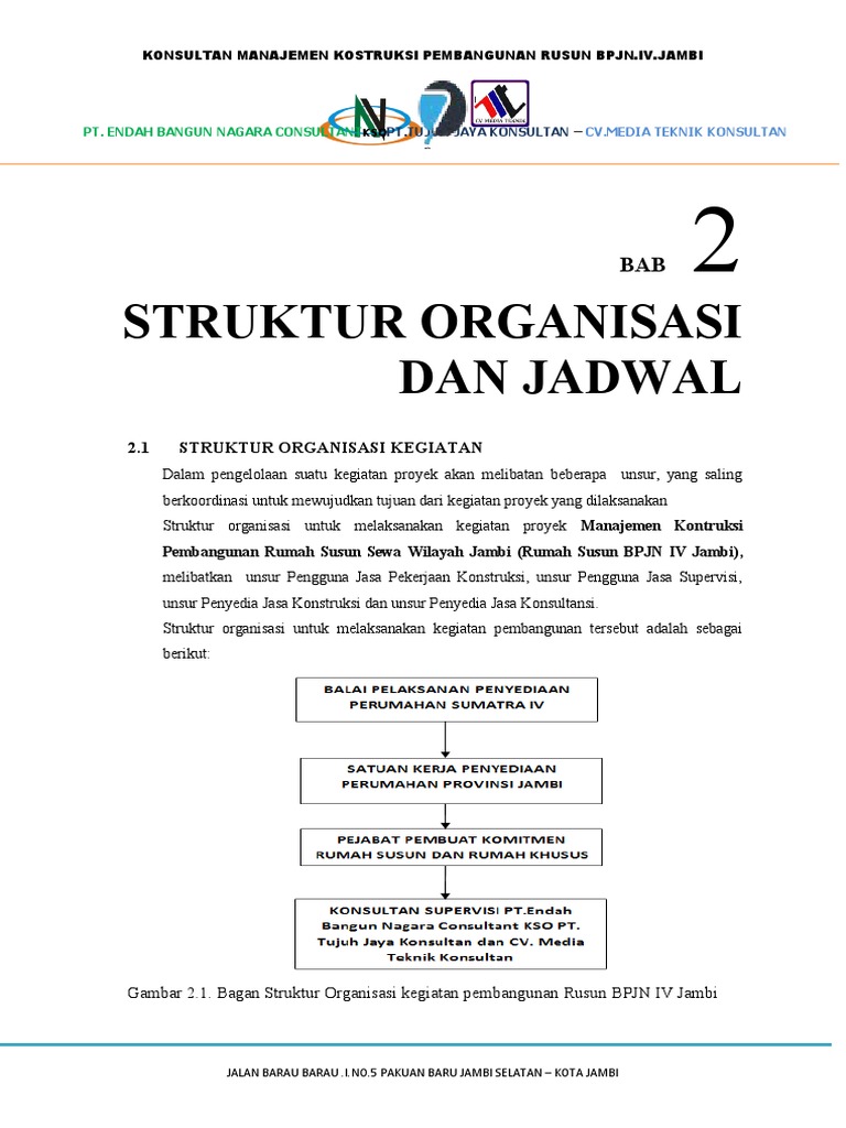BAB 2 Struktur Organisasi Dan Jadwal Ok | PDF