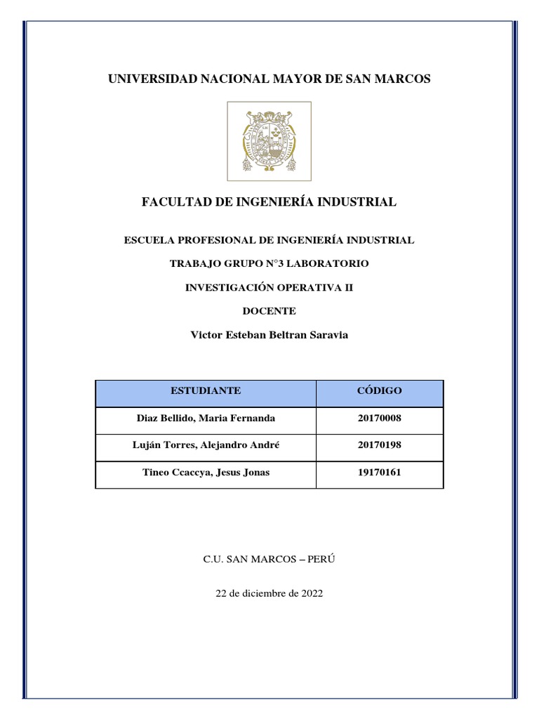 Grupo N°3 - Tarea Grupal Laboratorio - Io2 | PDF | Informática teórica | Ciencias de la Computación