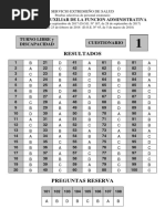 Hoja de Respuestas Examen Tcae 2025 | PDF