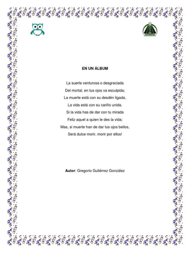 Gregorio Gutiérrez González. en Un Álbum | PDF