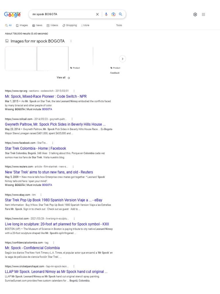 MR Spock BOGOTA | PDF | Spock | Bogotá