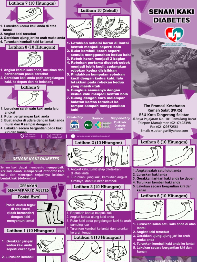 Leaflet Senam Kaki Diabetes | PDF
