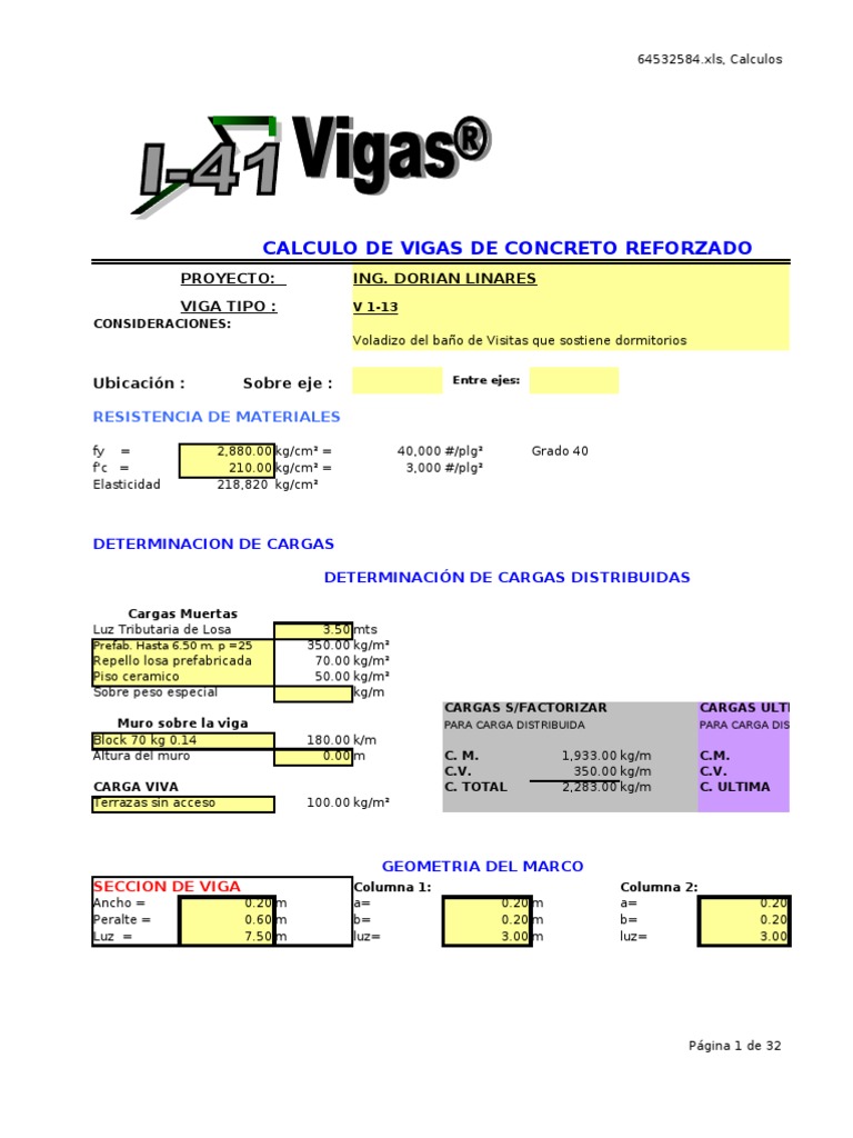 Diseño De Vigas Pdf Carpintería Materiales