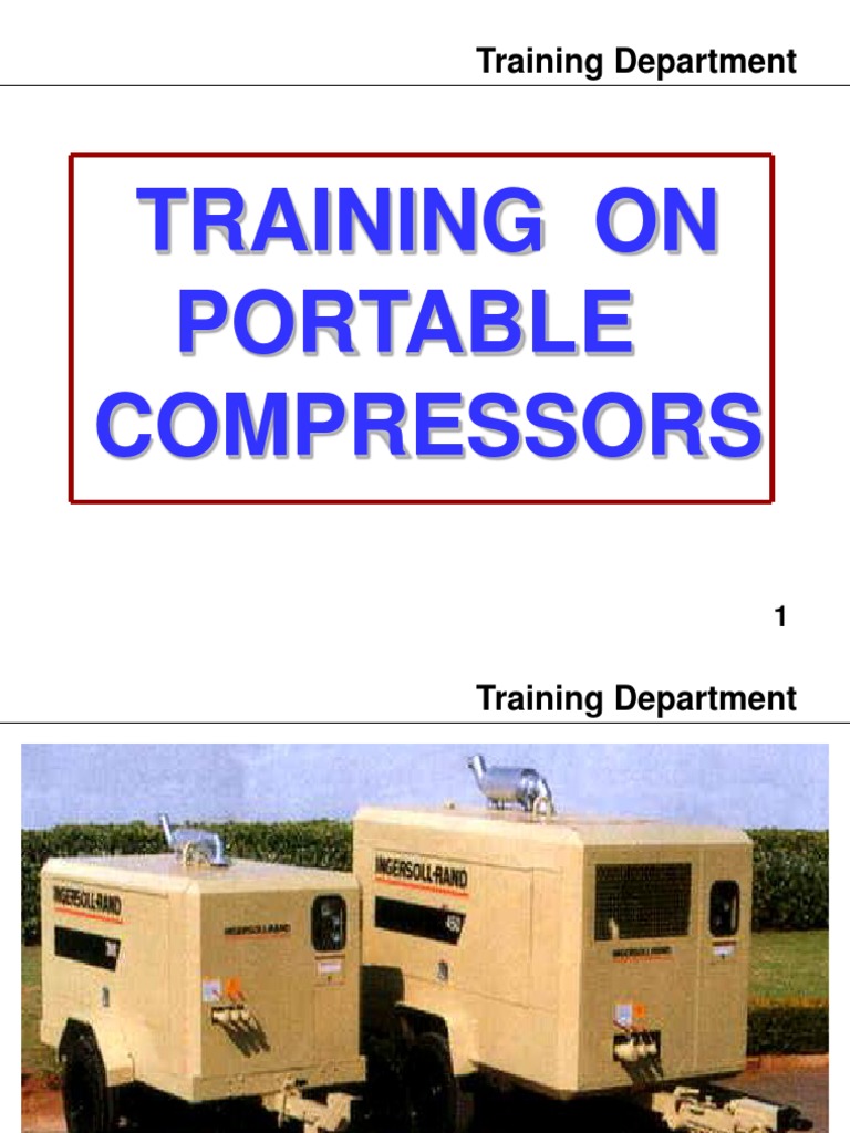 Training Course On Portable Compressors | PDF | Valve | Internal Combustion Engine