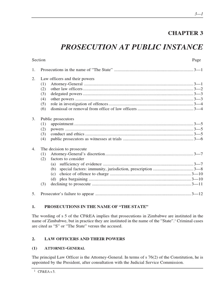 Zimbabwe's Public Prosecution Guide | PDF | Prosecutor | Attorney General