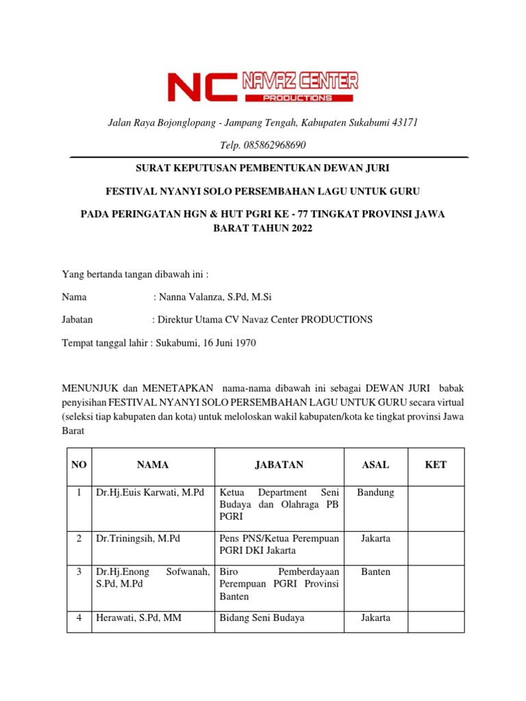 Surat Keputusan | PDF