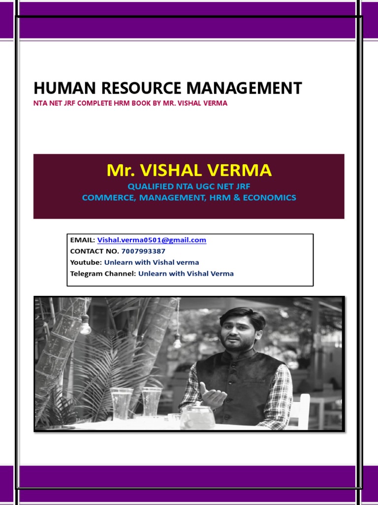 HRM Book by Mr. Vishal Verma | PDF | Human Resource Management | Human Resources