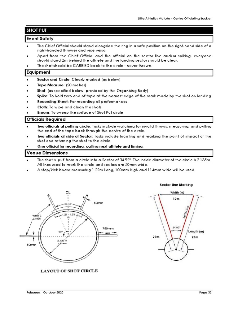 Shot Put | PDF | Track And Field | Athletic Sports