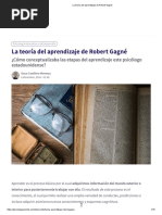 La Teoría Del Aprendizaje de Robert Gagné PDF | PDF | Memoria | Aprendizaje