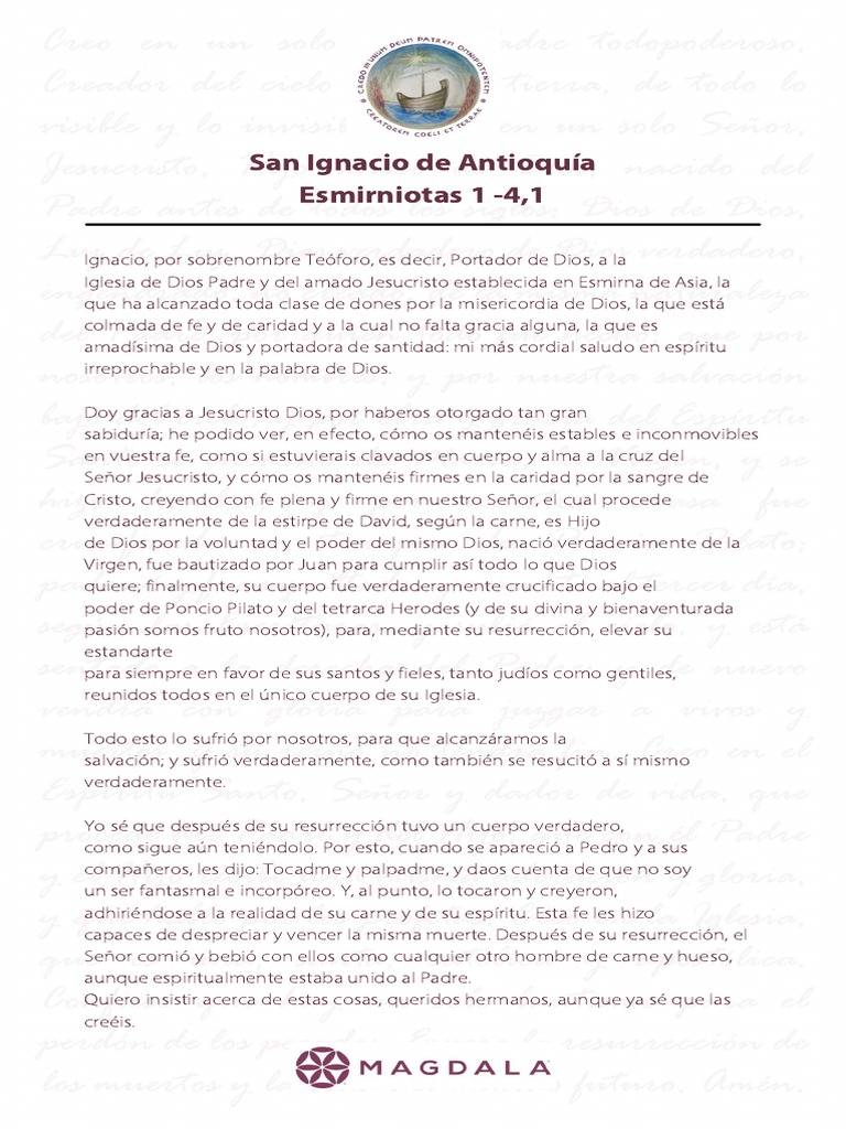 San Ignacio de Antioquía: Fe y Resurrección | PDF