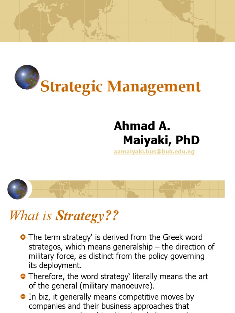 Module 3 - Introduction To Strategy | PDF | Strategic Management ...