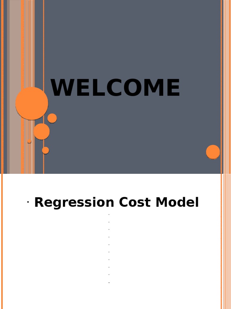 Regression Analysis For Cost Modelling Download Free Pdf Regression