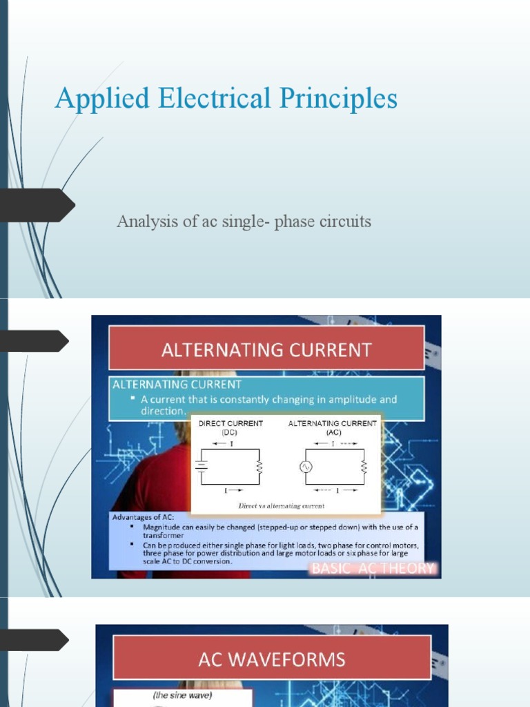 An In-Depth Exploration of Alternating Current Principles Through the Lens of Single-Phase ...