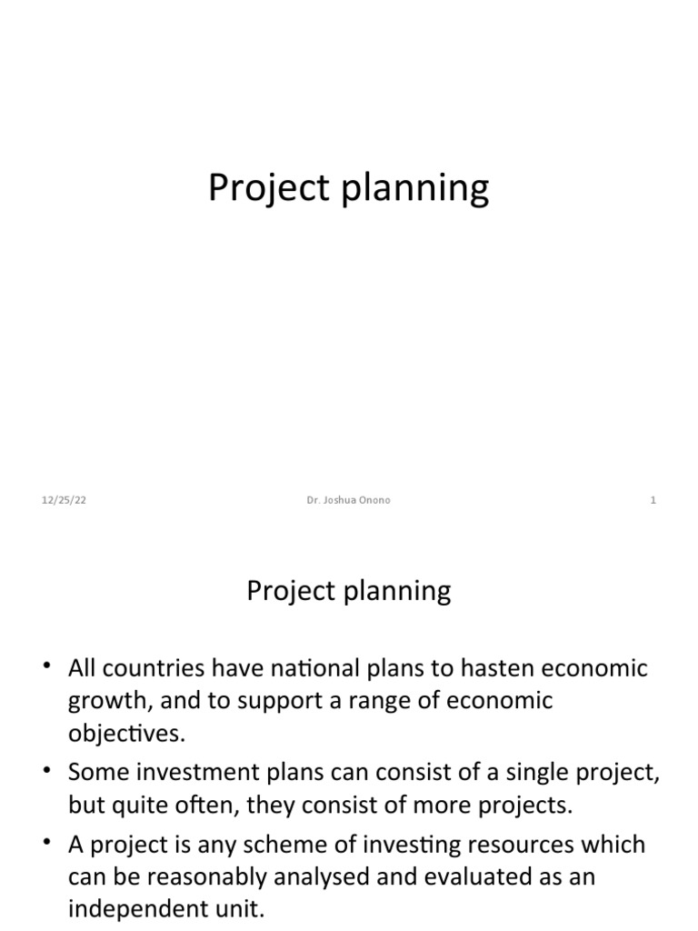 Project Planning Guide | PDF | Feasibility Study | Resource