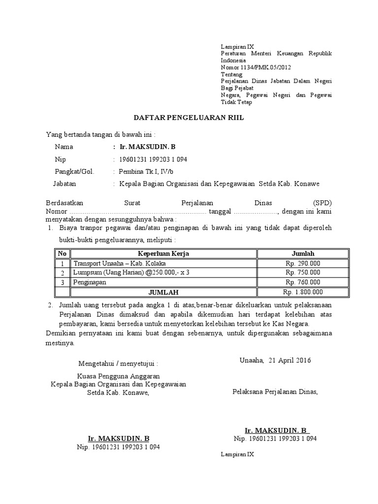 Rincian RILL Kolaka | PDF