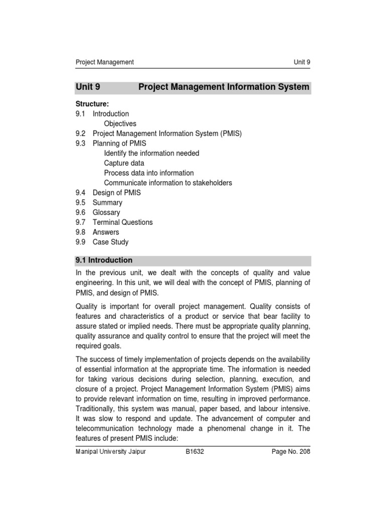 Project Management Information System Guide | PDF | Project Management | Information